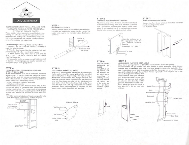 Hardware Installation Instructions – torquesprings